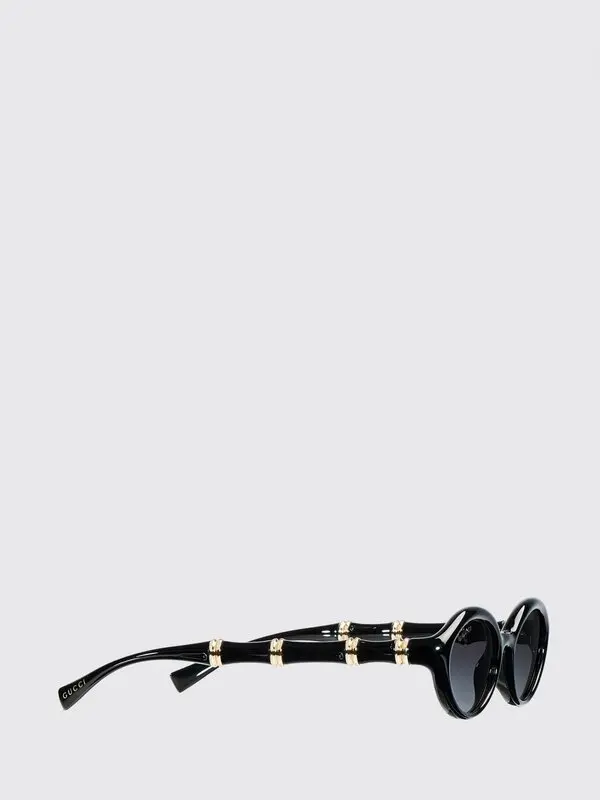 Gucci Bamboo Effect Acetate Sunglasses - Black
