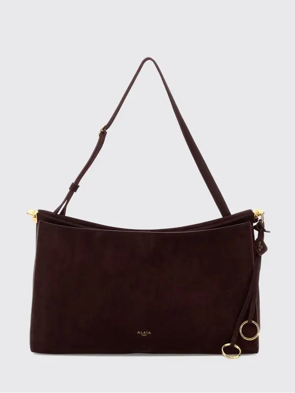 ALAIA Alaia "le Click" Shoulder Bag In Burgundy Nabuk