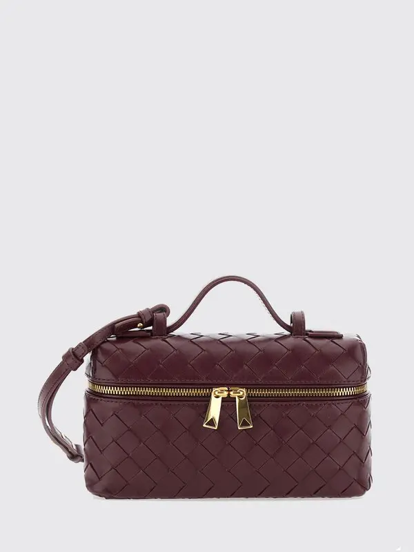 Bottega Veneta Big Bang Mini Intrecciato Calfskin Bag With Double Zip - Red