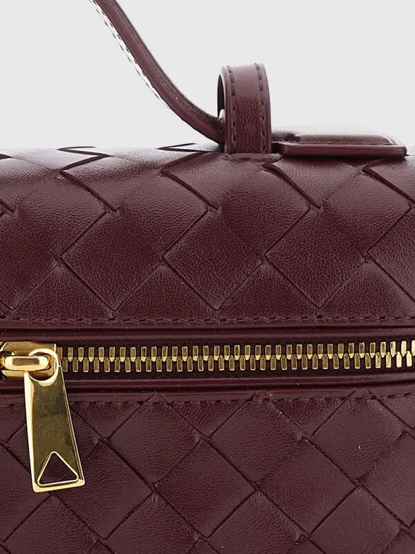 Bottega Veneta Big Bang Mini Intrecciato Calfskin Bag With Double Zip - Red