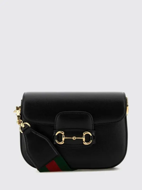 Gucci Horsebit 1955 Mini Leather Shoulder Bag With Removable Strap - Black