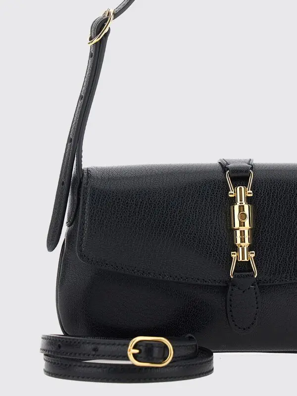 Gucci Jackie Mini Leather Shoulder Bag With Removable Strap - Black