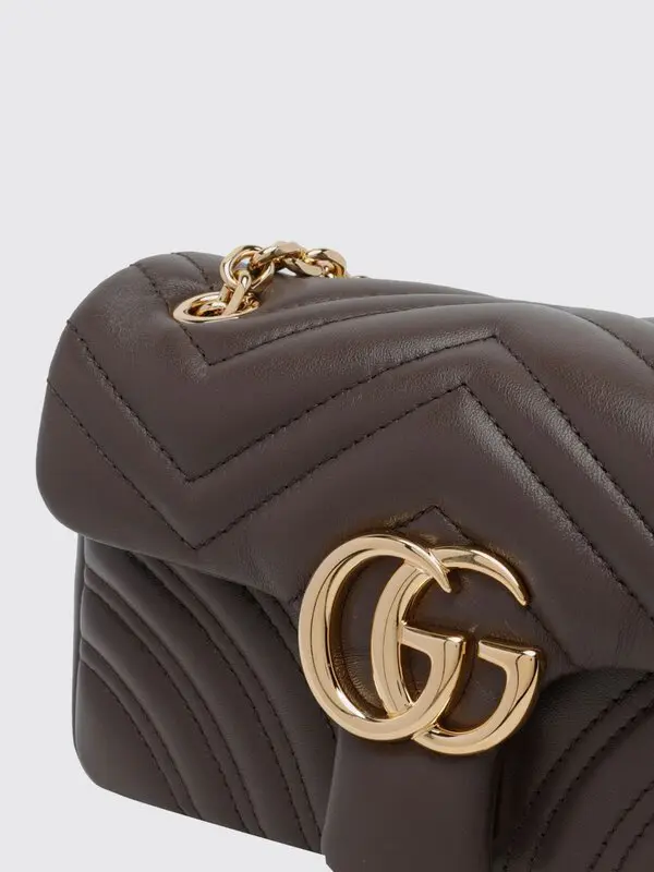 Gucci Gg Marmont Mini Matelassé Nappa Leather Shoulder Bag - Brown