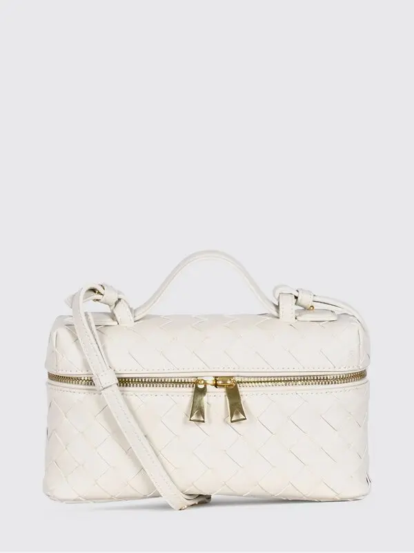 Bottega Veneta Bang Bang Mini Handbag In Intrecciato Calfskin Leather - Gold