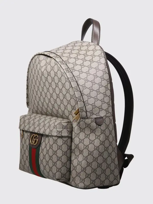 Gucci Ophidia Gg Supreme Monogram Backpack - Cream