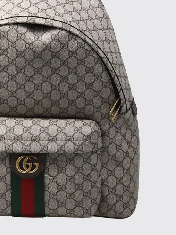Gucci Ophidia Gg Supreme Monogram Backpack - Cream