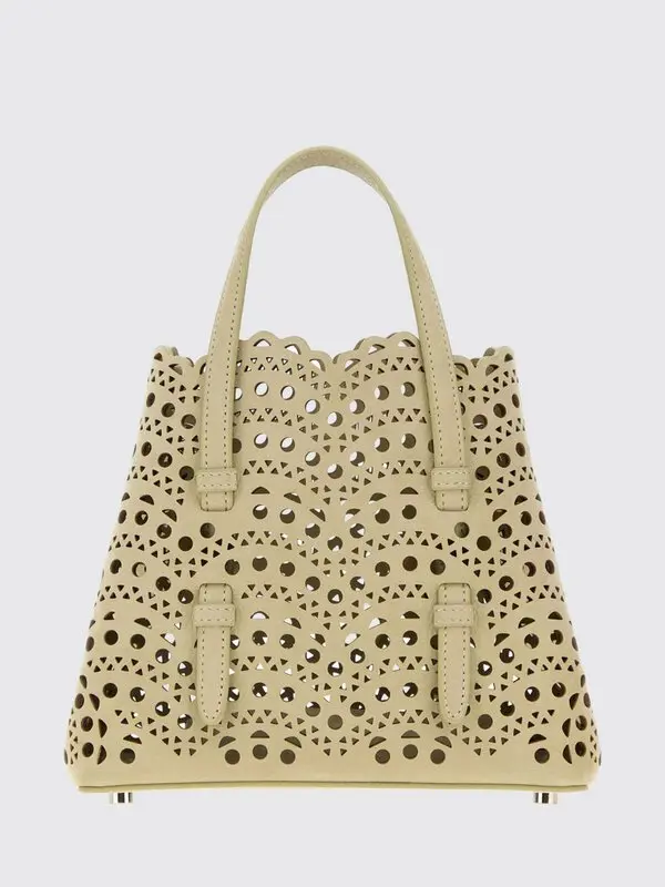ALAIA Alaïa Mina Perforated Nubuck Handbag With Removable Pouch