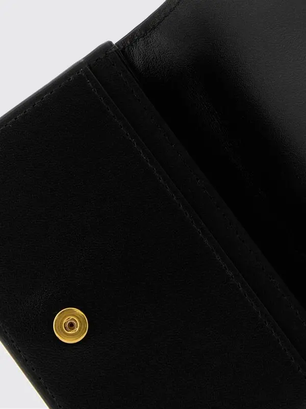 Bottega Veneta Bifold Woven Lambskin Card Holder With Snap Button