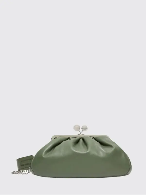 Max Mara Ovis Aries" Leather Clutch - Green