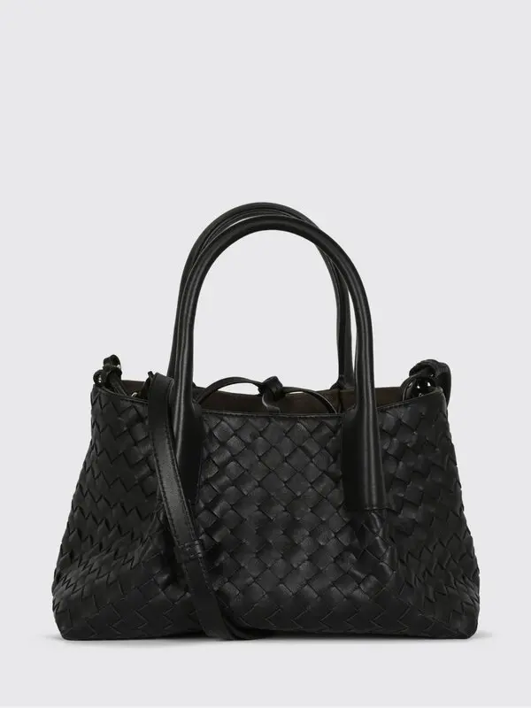 Bottega Veneta Small Pinacoteca Handbag In Intrecciato Calfskin Leather - Black