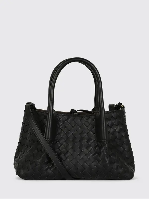 Bottega Veneta Small Pinacoteca Handbag In Intrecciato Calfskin Leather - Black