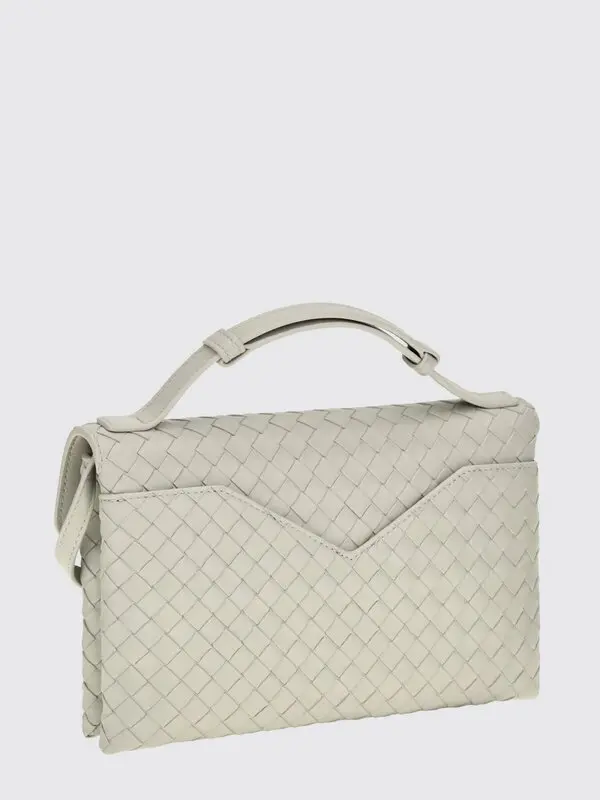 Bottega Veneta Small Knot Lock Intrecciato Leather Top Handle Bag - Gray