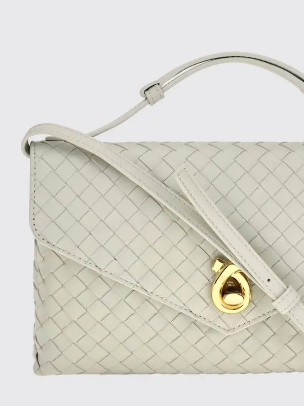 Bottega Veneta Small Knot Lock Intrecciato Leather Top Handle Bag - Gray