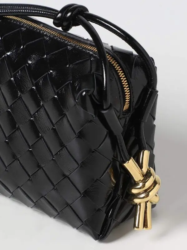 Bottega Veneta Loop Woven Leather Bag - Black