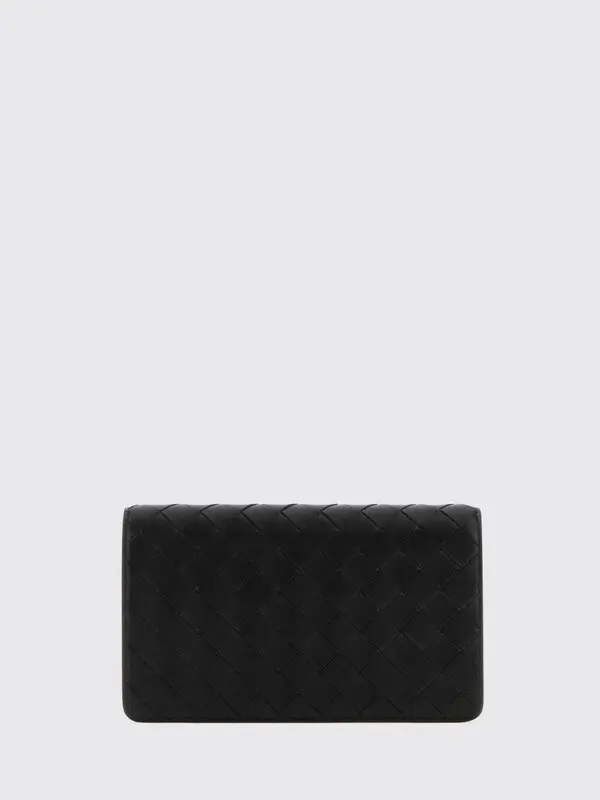Bottega Veneta Intrecciato Nappa Leather Wallet On Chain Mini Bag - Black
