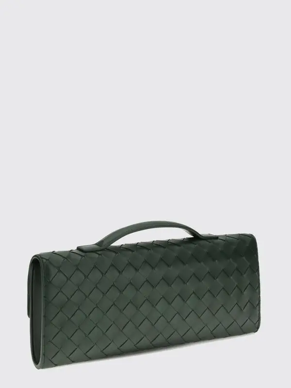 Bottega Veneta Medium Andiamo Intrecciato Lambskin Top Handle Bag - Green