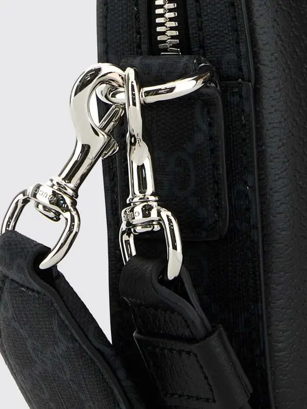 Gucci Embossed Calfskin Camera Bag With Logo And Removable Strap