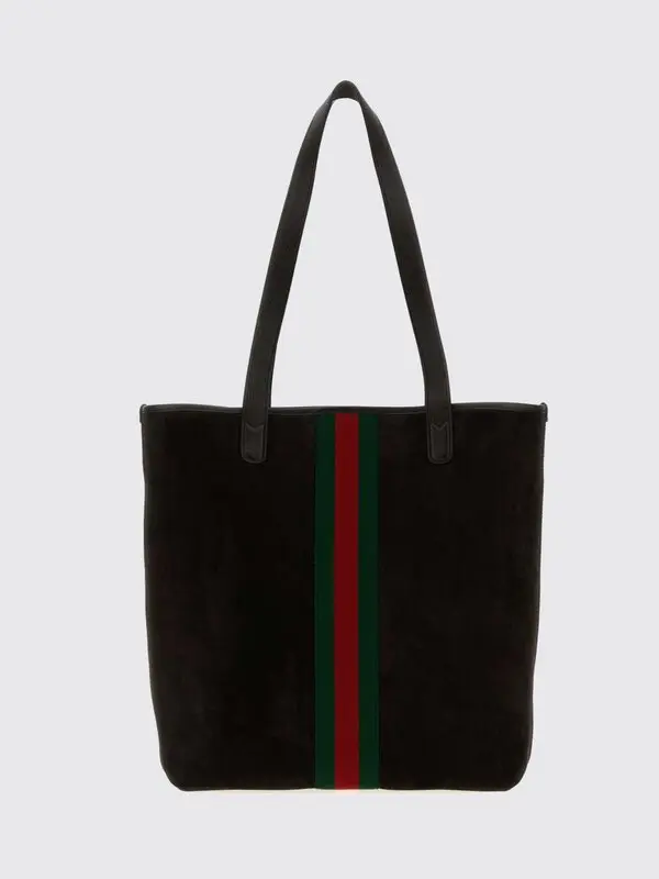 Gucci Ophidia Suede Tote Bag With Gg Monogram And Web Stripe