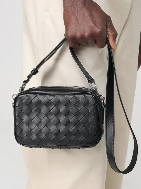 Bottega Veneta Woven Leather Bag - Black