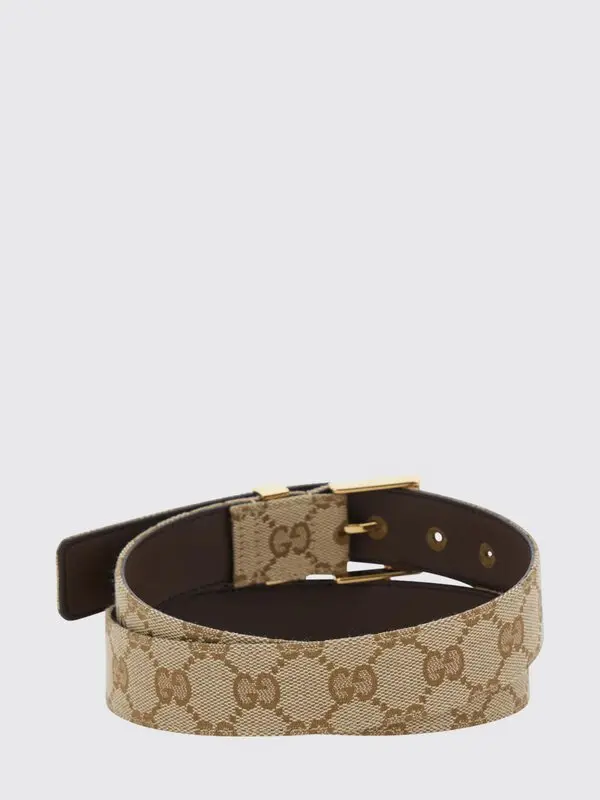 Gucci Gg Monogram Cotton-blend Jacquard Belt