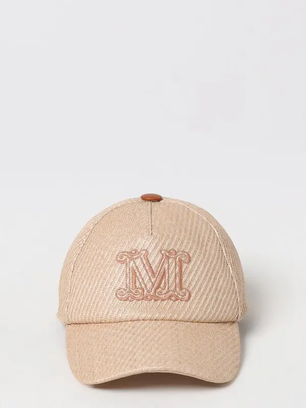 Max Mara Raffia Hat With Embroidered Logo