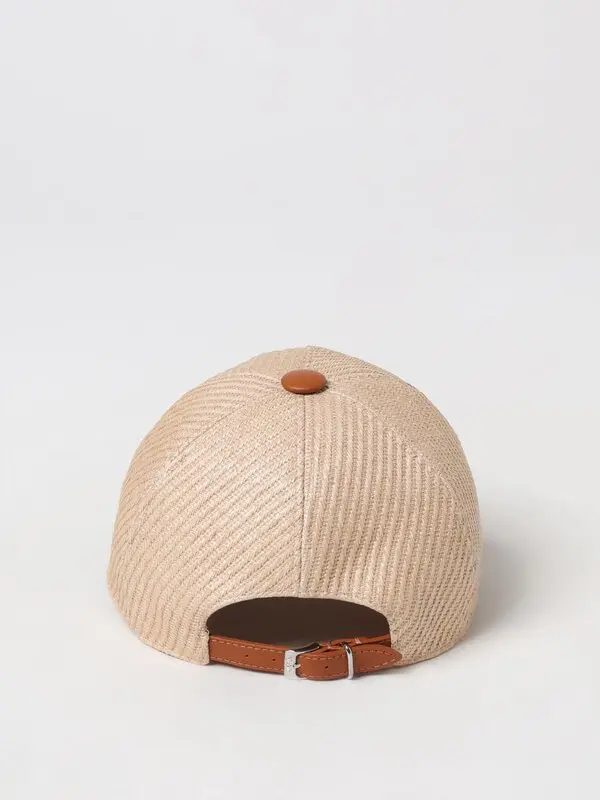 Max Mara Raffia Hat With Embroidered Logo