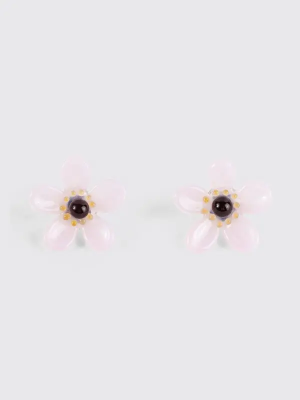 ALAIA Bloom Flower-shaped Glass And Brass Stud Earrings