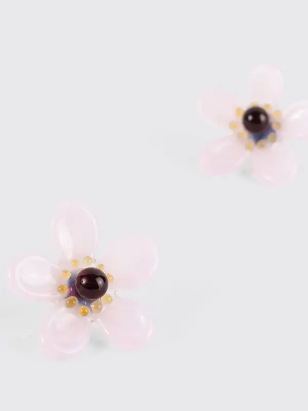 ALAIA Bloom Flower-shaped Glass And Brass Stud Earrings