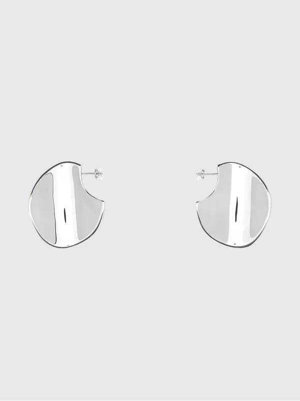 Bottega Veneta Disc Oval-shaped Sterling Dangle Earrings - Silver