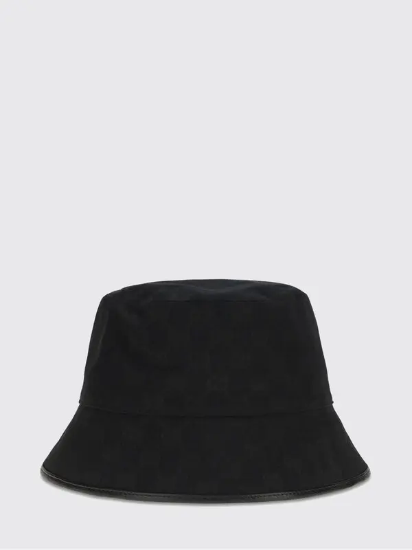 Gucci Gg Monogram Jacquard Bucket Hat In Cotton Blend Fabric - Black