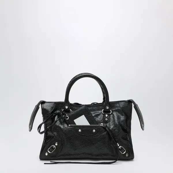 Balenciaga Le City Small Lambskin Leather Bag - Black