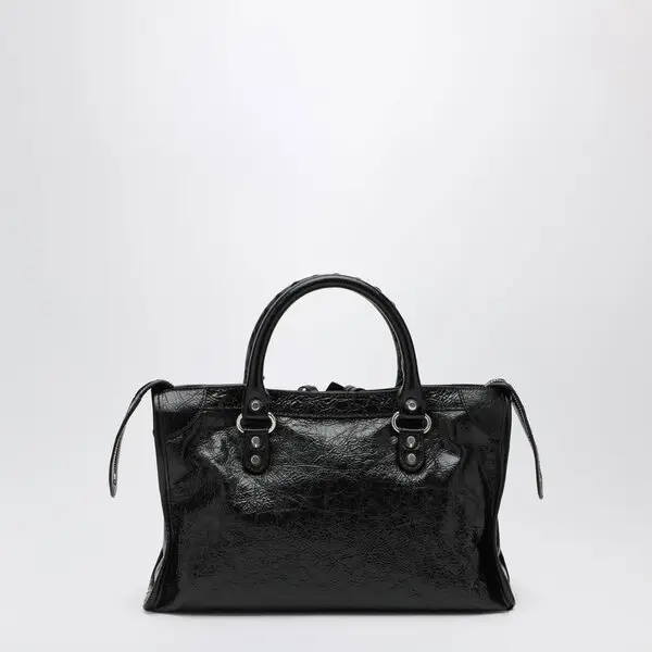 Balenciaga Le City Small Lambskin Leather Bag - Black