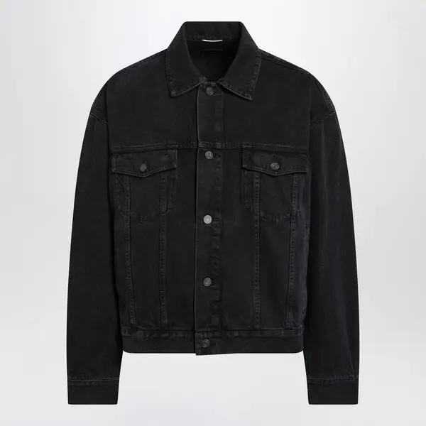 Saint Laurent Washed Denim Jacket - Black
