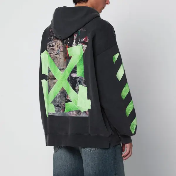 Off-White Washed Sweatshirt With Logo Prints