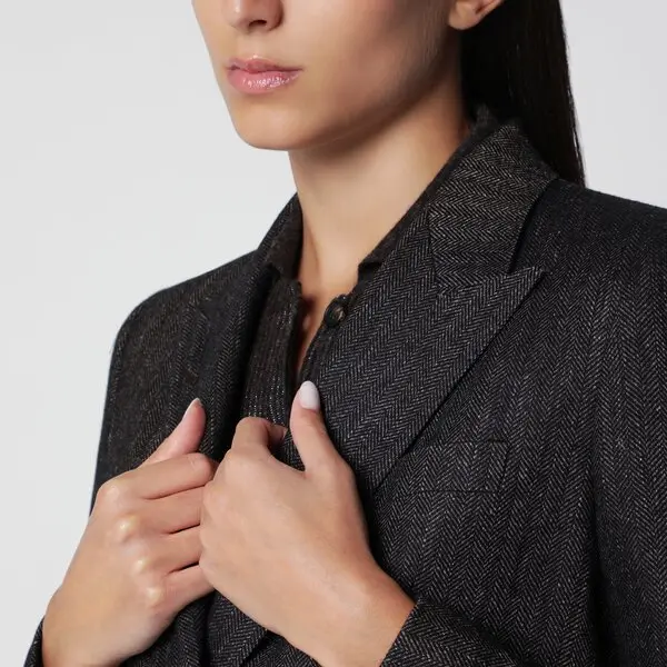 Tagliatore Double-breasted Jacket With Herringbone Pattern