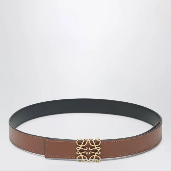 Loewe Reversible /black Anagram Belt - Brown