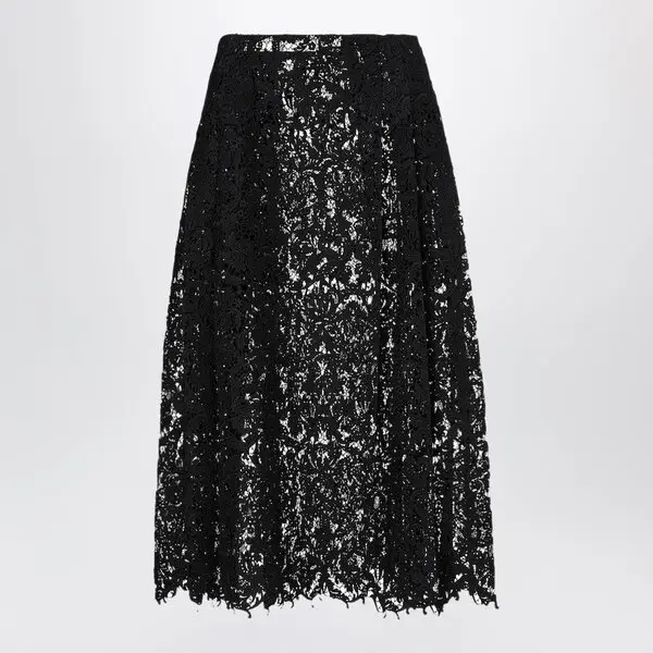 Fendi Macrame Lace Skirt - Black