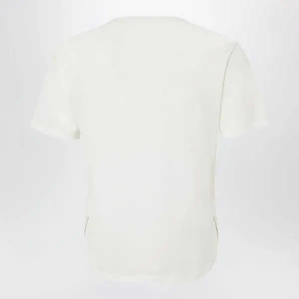 Fendi Graphic Print V-neck T-shirt - White