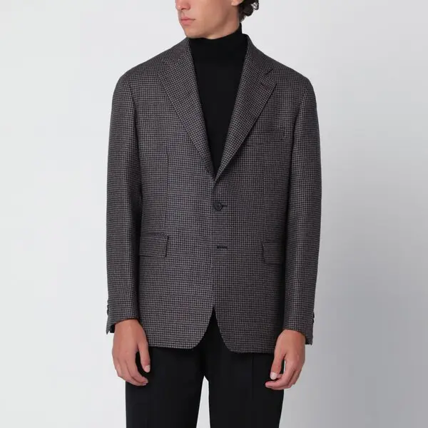 Tagliatore Single-breasted Jacket In Houndstooth Wool