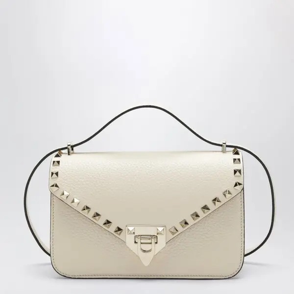 Valentino Garavani Ivory Rockstud Shoulder Bag