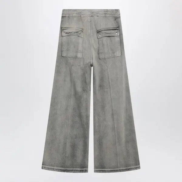 Rick Owens Oversized Shirt In Mineral Grey Washed Denim