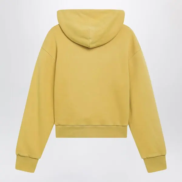 Acne Studios Zip-up Hoodie With Embroidered Logo - Yellow