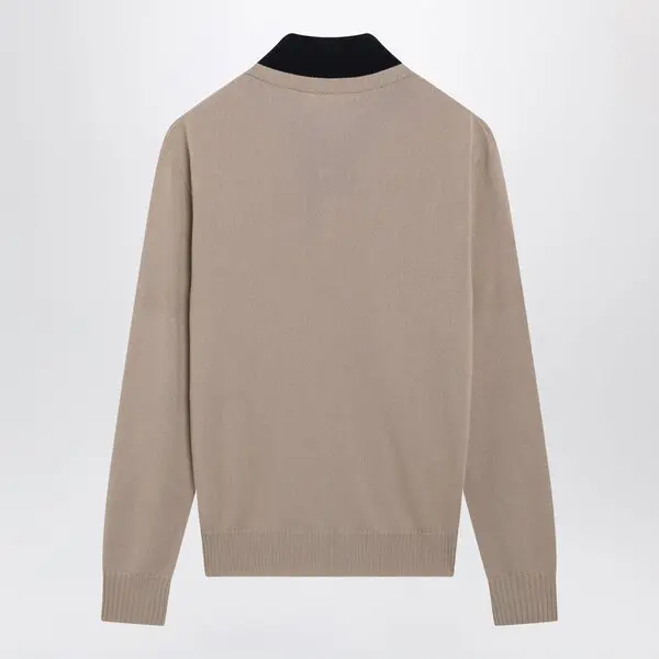 Miu Miu White And Blue Turtleneck Sweater In Cashmere