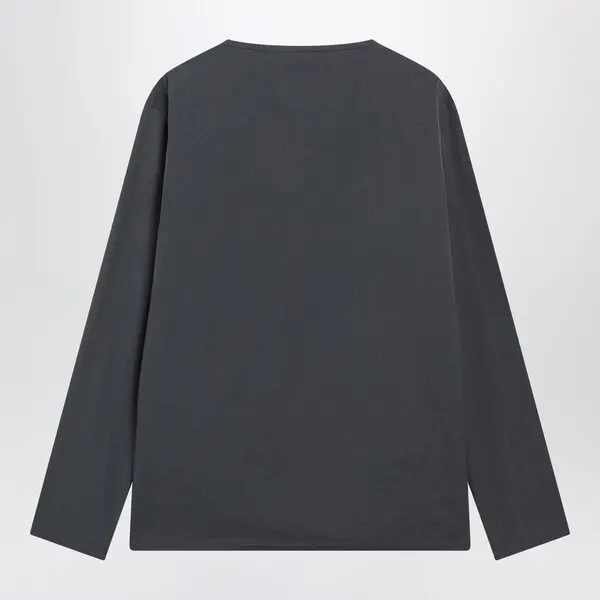 Miu Miu Hematite Stretch Poplin Top