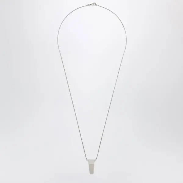 Rick Owens Palladium Brass Trunk Pendant Necklace - Silver