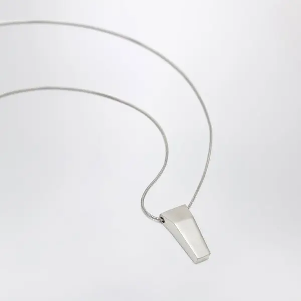 Rick Owens Palladium Brass Trunk Pendant Necklace
