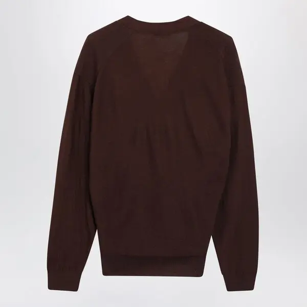 LEMAIRE Twisted Mahogany Merino Wool Cardigan