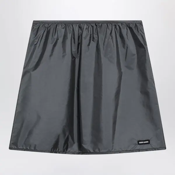 Miu Miu Technical Fabric Skirt - Gray