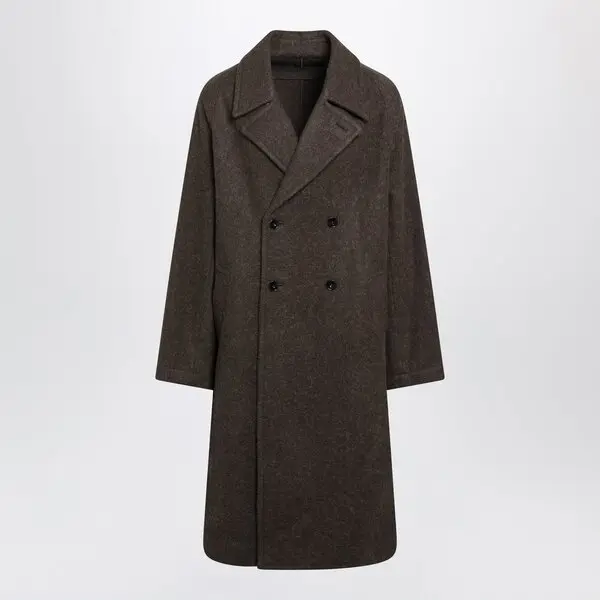 LEMAIRE Long Double-breasted Mud Wool And Alpaca Coat