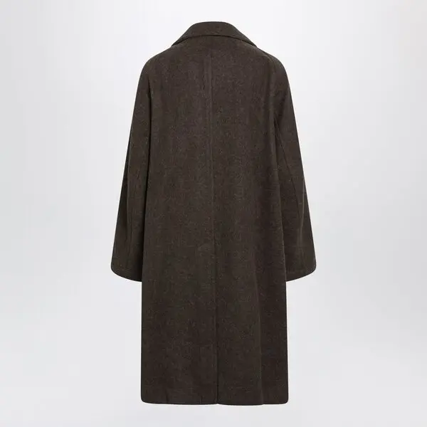 LEMAIRE Long Double-breasted Mud Wool And Alpaca Coat